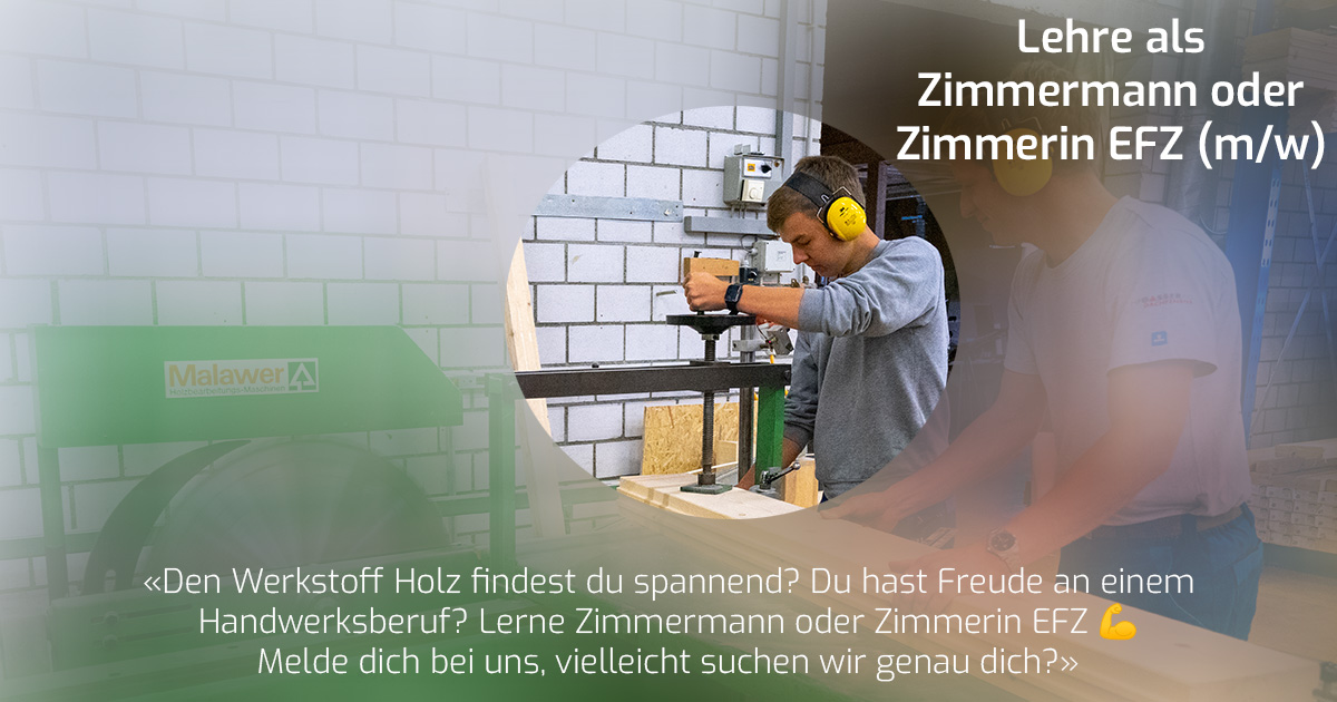 Job: Lernende/r Zimmermann oder Zimmerin EFZ gesucht! - HP Gasser AG ...